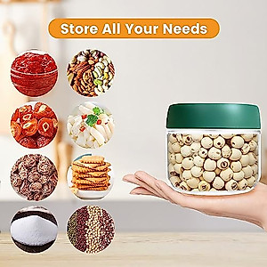 MR.KIANGCI 4 Pack 10oz Glass Jar with Lid,Leak Proof Glass Jars for Overnight Oats,Reusable Small Mason jars Overnight Oats Jars for Fruit, Salad, Dressing, Snacks Cereal,Sauce,Cerea,Sugar,Beans