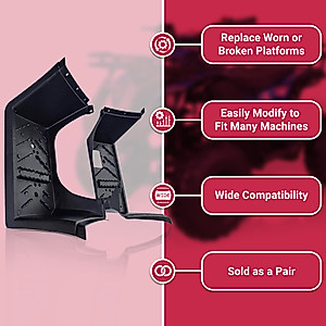 AlveyTech ATV Foot Rest (Set of 2, Left and Right Step) - Fits the Coolster ATV-3050C, TaoTao ATA-110B, ATA-110B3, & a Wide Range of ATVs and Quads, Durable Plastic Construction, Tao Tao 110 ATV Parts