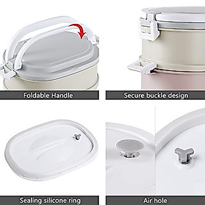 Slaipo Bento Box Adult Lunch Box, Leak-proof Lunch Box Containers Insulated Lunch Bag Fork Spoon, Portable Stackable Food Container Storage Boxes for Work School Camping, 3 Tiers