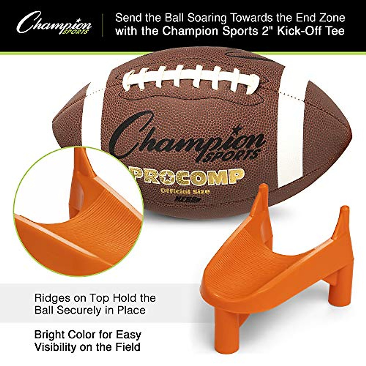 Champion Sports Football Kickoff Kicking Tee, Standard 2"