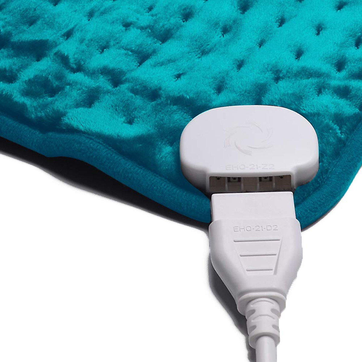 Ambershine 17''x33'' XXXL King Size Heating Pad with Fast-Heating Technology&10 Temperature Settings, Flannel Electric Heating Pad/Pain Relief for Back/Neck/Shoulders/Abdomen/Legs (Light Teal)