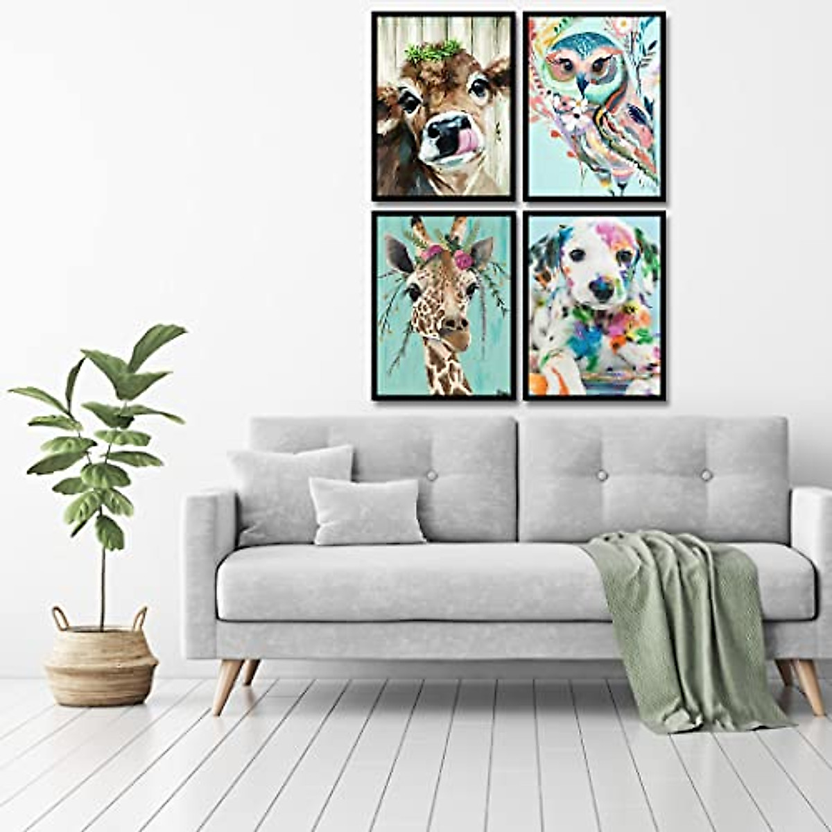 LWZAYS 4 Pack Cross Stitch Kits-Stamped Cross Stitch Kits for Adults Landscape Counted DIY Embroidery Needlepoint Kits Home Decor 12x16inch