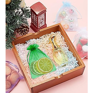 Luceinvita 100pcs Organza Bags 3x4 Inch Small Favor Bags Organza Drawstring Gift Bags Pouches for Wedding Candy Party Baby Shower (Green)