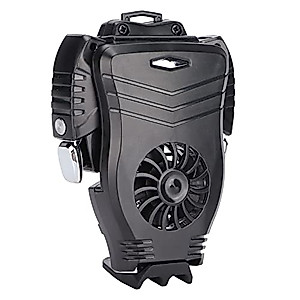 Phone Cooler Fan and Game Controller Triggers Kit, Rechargeable High Frequency Clicks Active Cooling Fan Phone Grips for Survival Games