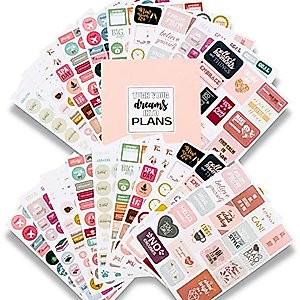 Planner Stickers 1000+ Scrapbook Stickers – Inspirational and Motivational Journal Stickers - Planner Accessories and Stickers for Planners Pack and Calendar Stickers for Adults Planner