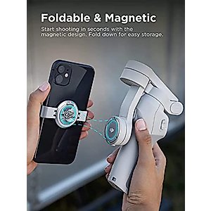 DJI OM 4 SE - 3-Axis Smartphone Gimbal Stabilizer with Tripod, Magnetic Design, Portable and Foldable, ActiveTrack 3.0, Story Mode, Vlogging Stabilizer, YouTube TikTok Video, for Android and iPhone