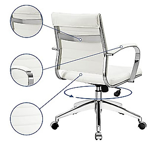 Modway Jive Office Chair, Mid Back, White