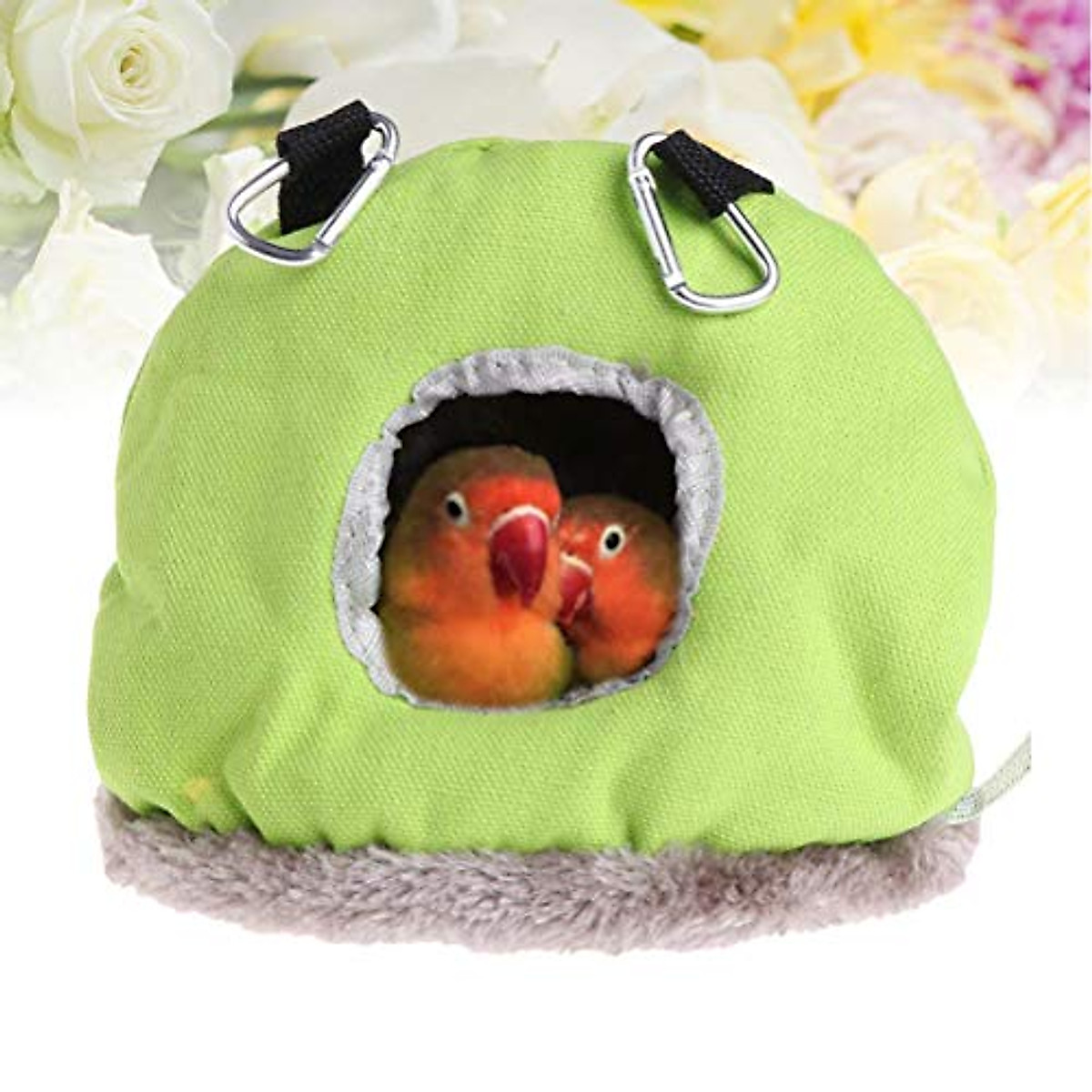 POPETPOP Cotton Winter Parrot Nest Warm Bird Hammock Hamster Hammock Small Pet Sleeping Bag Winetr Parrot Cave Pet House for Squirrel Hedgehog Budgies 11 x 10 x 5cm