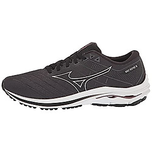 Mizuno Women's Wave Inspire 18 Running Shoe, Black/Silver, 10