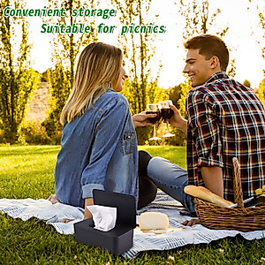 KONUNUS Wet Wipes Storage Box, Wipes Dispenser Holder Tissue Storage Box Case with Lid Dustproof for Home Office, Black