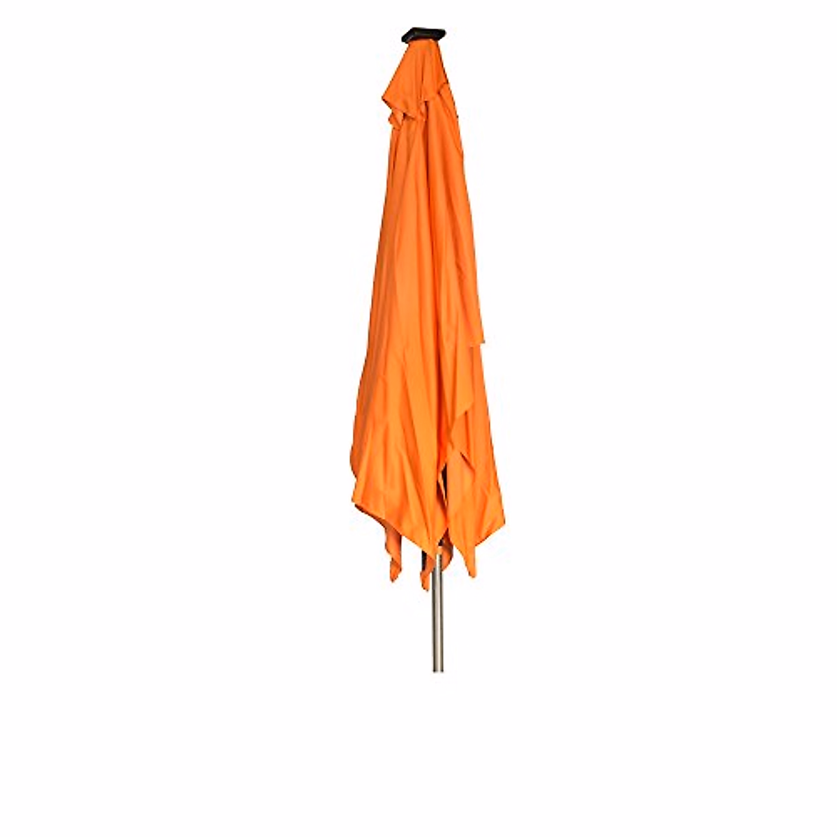 Trademark Innovations Rectangular Solar Powered LED Lighted Patio Umbrella - 10' x 6.5' (Orange)