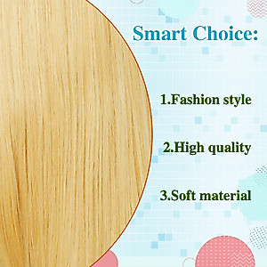 Anogol Hair Cap+ (8 Pcs Set) Princess Wig For Women Golden Long Wavy Wig Peach Cosplay Wig Anime Synthetic Wig For Halloween Party Costume Wig (1 Crown+ 1 Wand+ 2 Earrings+ 2 Gloves+ 1 Brooch)