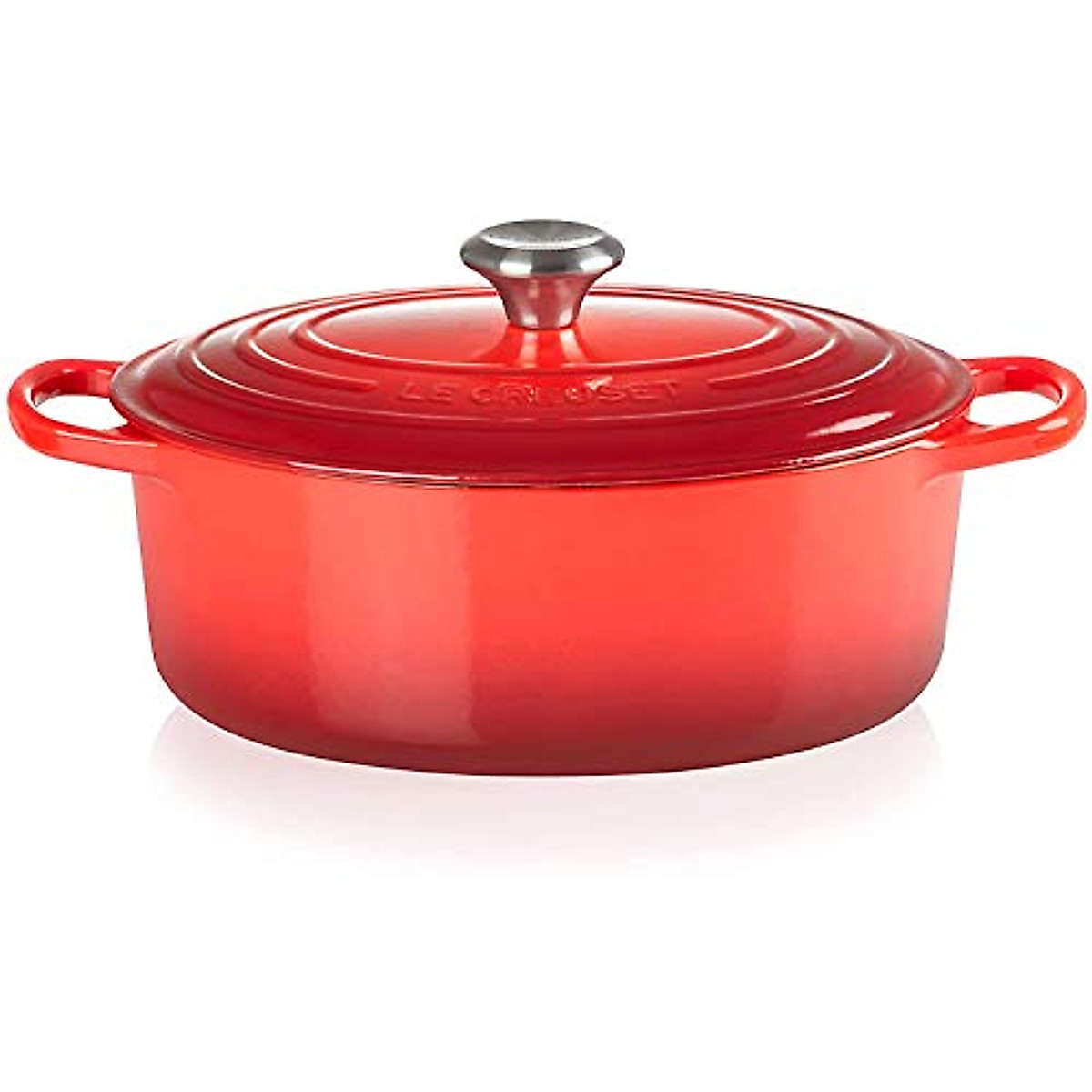 Le Creuset Enameled Cast Iron Signature Oval Dutch Oven, 9.5 qt., Cerise