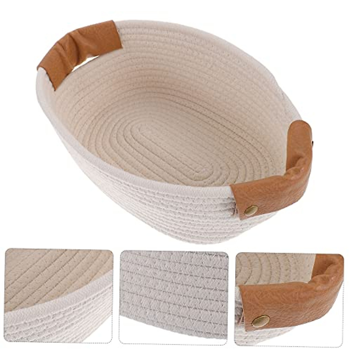 LIGHTAOTAO Cotton Rope Storage Basket White Hamper Baby Decor White Decor Cotton Rope Basket Jute Rope Basket Decorative Woven Basket Bathroom Organizing Baskets Cotton Basket Blanket