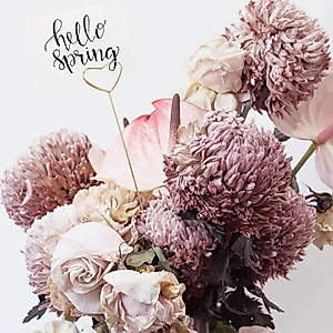 80PCS Gift Card Holder, Table Number Holders Floral Card Holder Stick, Bouquet Holder Place Card Holders Picture Holder Photo Holder Reserved Table Signs Table Decorations for Wedding and Party