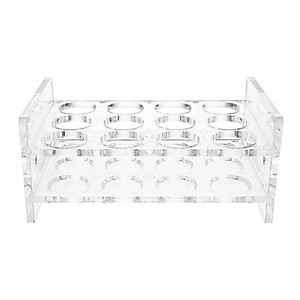 HEMOTON 12 Round Holes Shot Glasses Holder Acrylic 3 Rows Wine Glass Cup Rack Organizer Drinkware for Whiskey Liqueurs Barware Bar Exhibition Wedding Party Festival