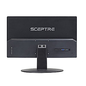 Sceptre E205W-1600 20" 75Hz Ultra Thin LED Monitor HDMI VGA Build-in Speakers, Metallic Black (2018 version)