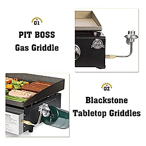Xastro Gas Grill Regulator Propane Griddle Regulator for Blackstone 17 Inch & 22 Inch Tabletop Griddle Grills Pit Boss PB336GS Griddle CharBroil 19952085 Griddle