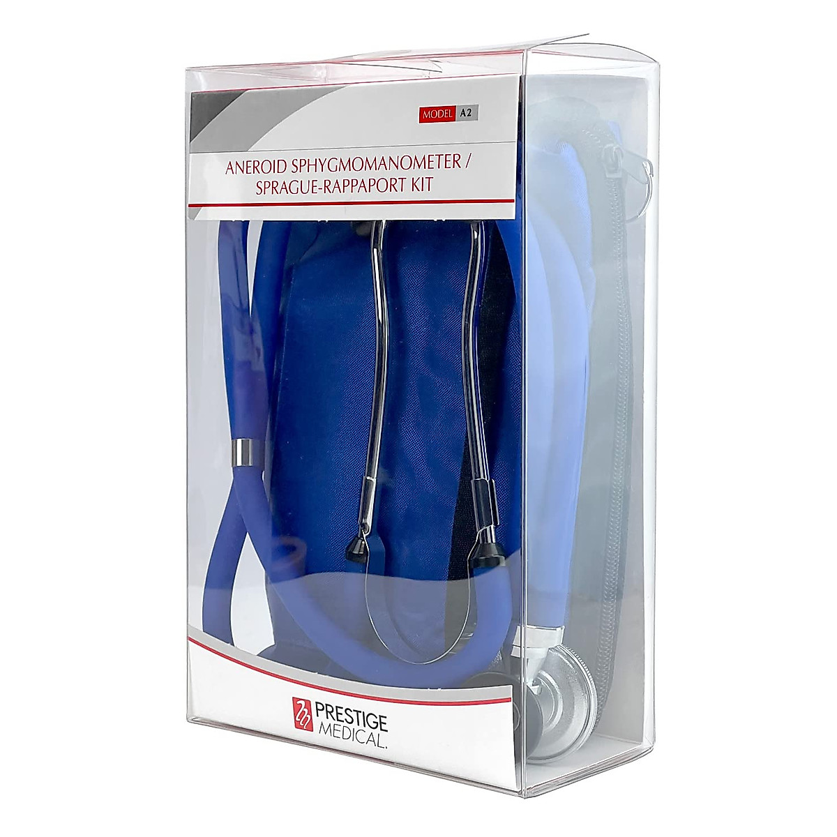 Prestige Sphygmomanometer and Stethoscope Kit with Matching Royal Blue Carrying Case