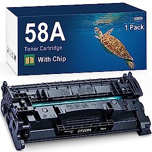 58A with Chip LemeroUexpect Remanufactured Toner Cartridge Replacement for HP 58A 58X Black Toner Cartridge CF258A CF258X for MFP M428fdw M404n M404dn M404 M428fdn M304 Printer,1P