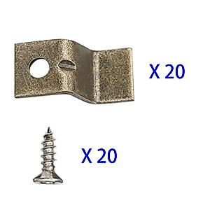 Qlvily 20PCS Table Top Fasteners, Z Clips for Table Tops, Wood Table Top Fasteners, Include 20 Screws
