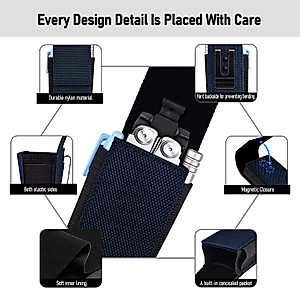 ykooe Multitool Sheath Compatible with Leatherman EDC Belt Organizer Tool Holster Nylon Pouch, Blue