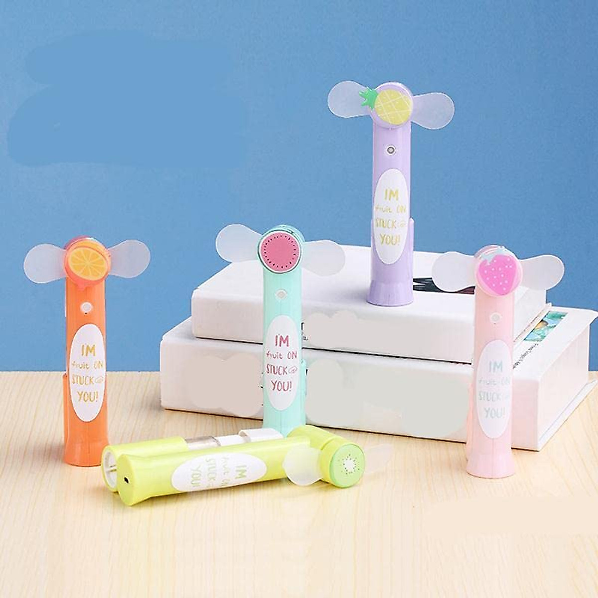 AMBAYZ Handheld Fan Portable Mini Fan Electric USB Fan with USB Rechargeable Foldable Compatible with Laptop Multi Port Socket for Travel and Home/C