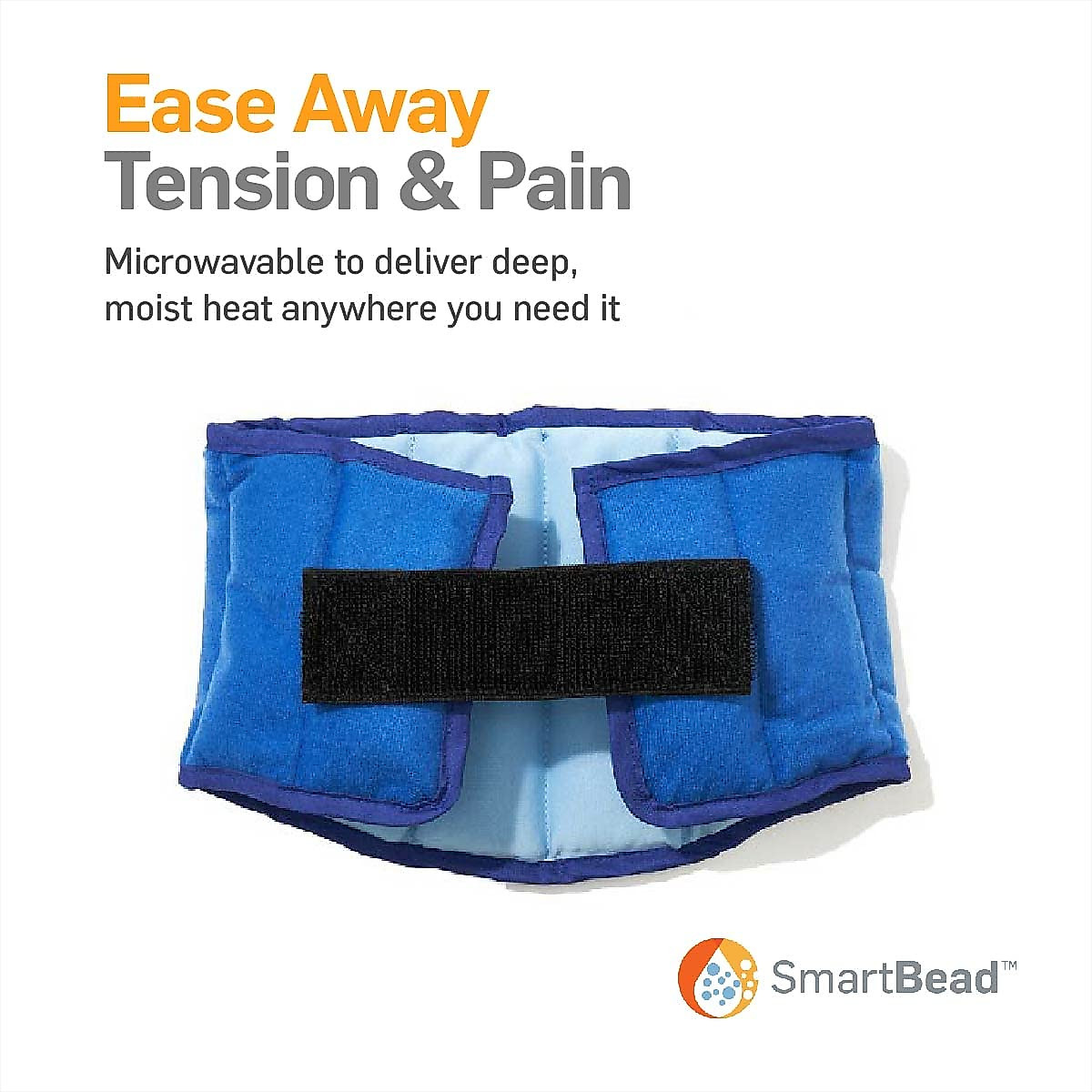 NatraCure Warming Neck Wrap (w/SmartBead) – Microwaveable Moist Hot Pack and Heated Pain Relief Pad for Neck, Shoulders, and Back