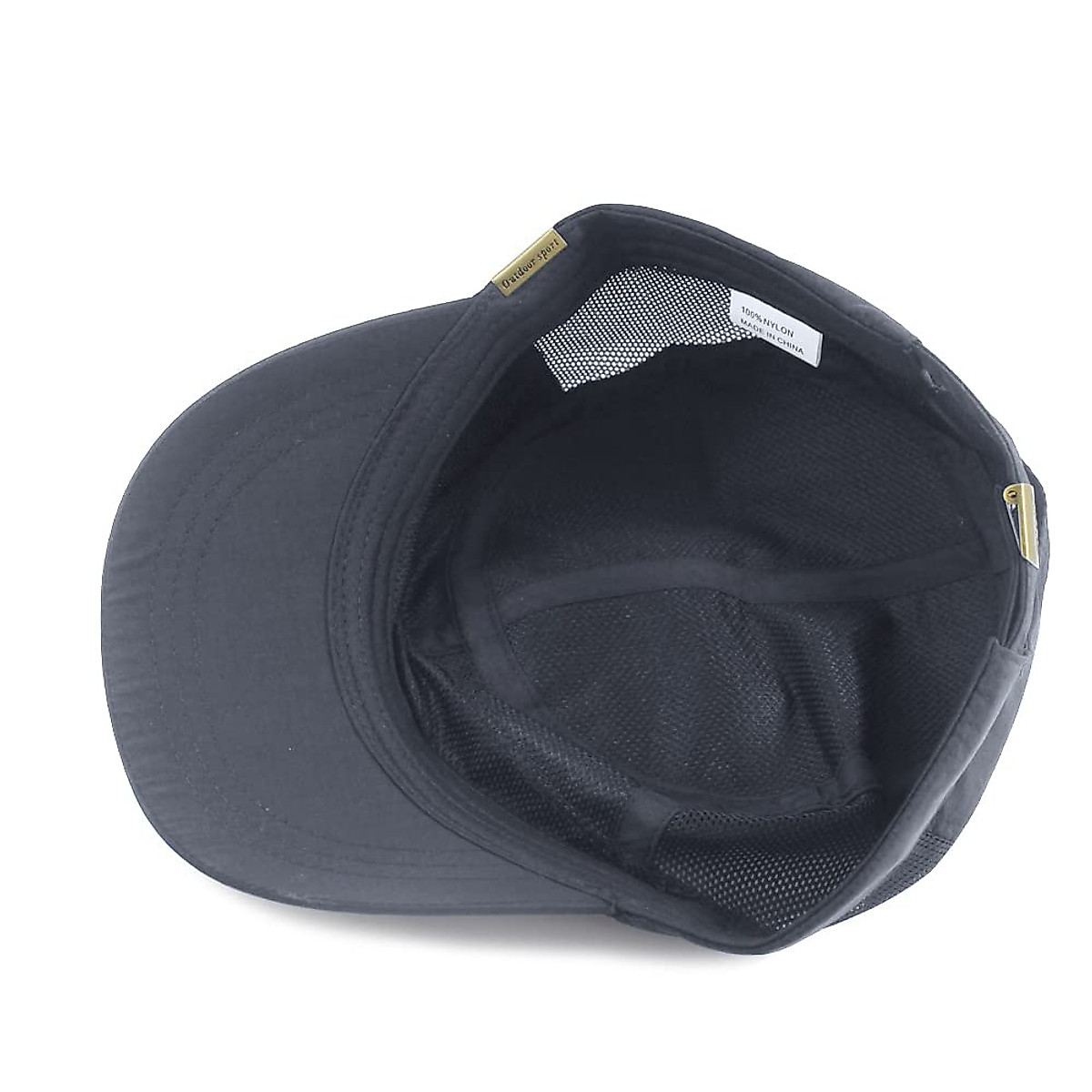 FASHIXD Mesh Military Cap Plus Size Hats for Men Summer XL Army Hats Quick Qry Short Bill Hat Cadet Cap (as1, Alpha, x_l, Dark Grey)