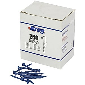 Kreg No. 8 x 2 in. L Square Maxi-Loc Head Blue-Kote Steel Pocket-Hole Screw 250 count