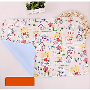 4pcs Pack Monvecle Baby Infant Cotton Waterproof Changing Pads Washable Resuable Diapers Liners Mats Small 18"x12"