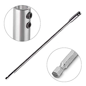 1/4 Hex Extension Drill Bit Set 6" and 12" Wood Spade Drill Bit Extension with 2 Wrench Keys for Wood Turners Construction Accessories