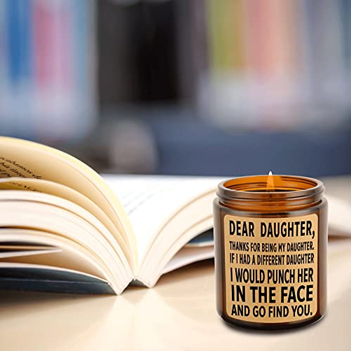 Daughter Gifts from Mom, Dad - Gifts for Daughter - Birthday Gifts for Daughter - Gifts for her, Women - Funny Birthday Presents from Mother, Father - GFTYIO Lavender Scented Candles