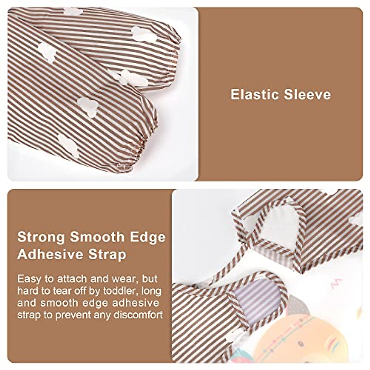 Accmor 4 Pack Long Sleeve Baby Bibs, Waterproof Sleeved Bib, Toddler Baby Bibs for 6-36 Months