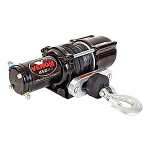 VENOM Winch 4500LB UTV Winch With Model Specifc Mount Fits 14-21 POLARIS RZR/RZR 4/GENERAL 900/1000/TURBO RXR RAZOR