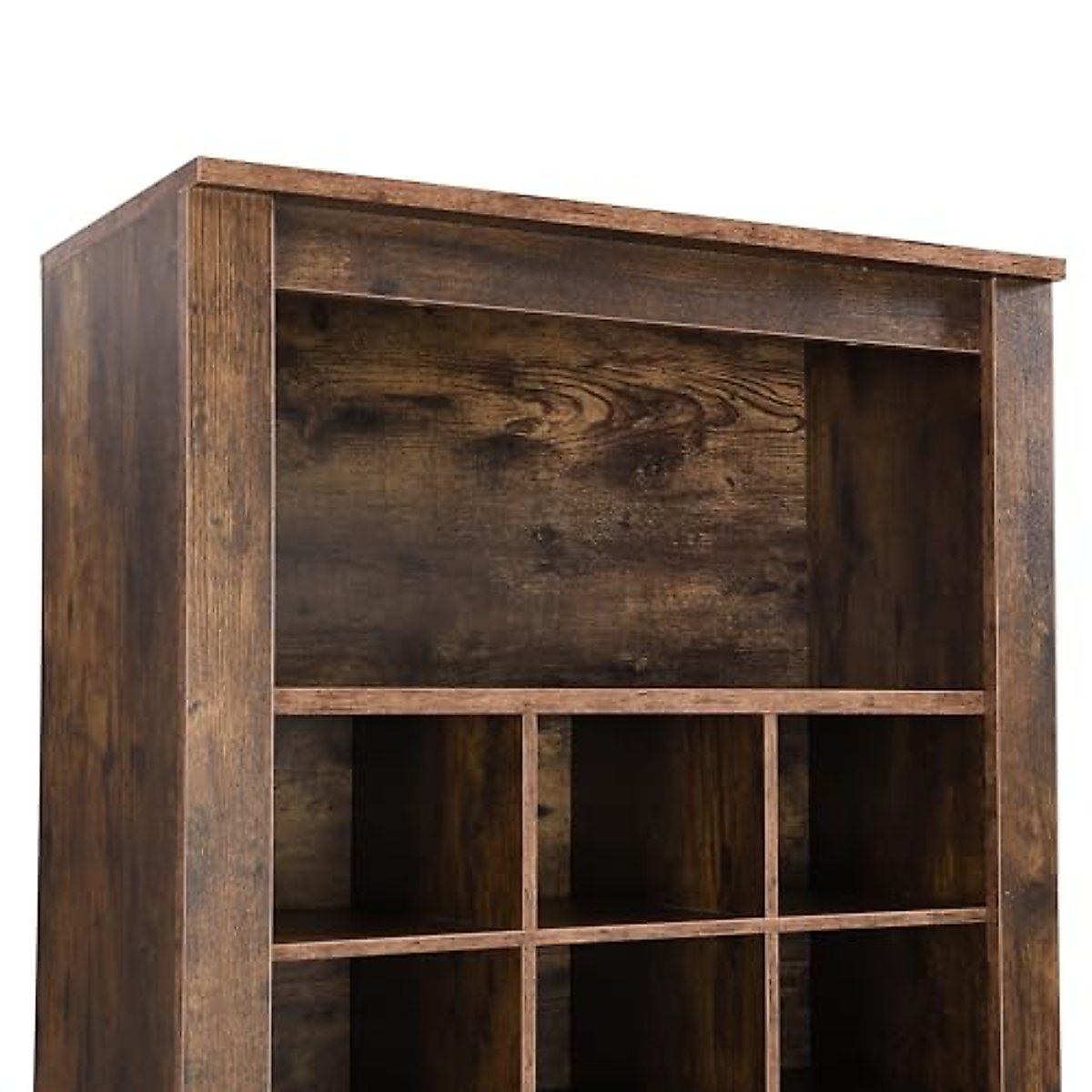 Goohome Stylish Design 30 Shoe Cubby Console, Contemporary Free Standing Tall 10-Tier Shoe Storage Cabinet with Multiple Storage Capacity and Versatile Use for Hallway, Entryway, Space-Saving