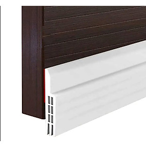 IN2CA Bottom of Door Draft Stopper - Weather Stripping Door Seal for Exterior & Interior Doors - Garage Window Blocker Noise Dust Insulation Draft Guard - Pack of 2 (White, 2" W x 39" L)