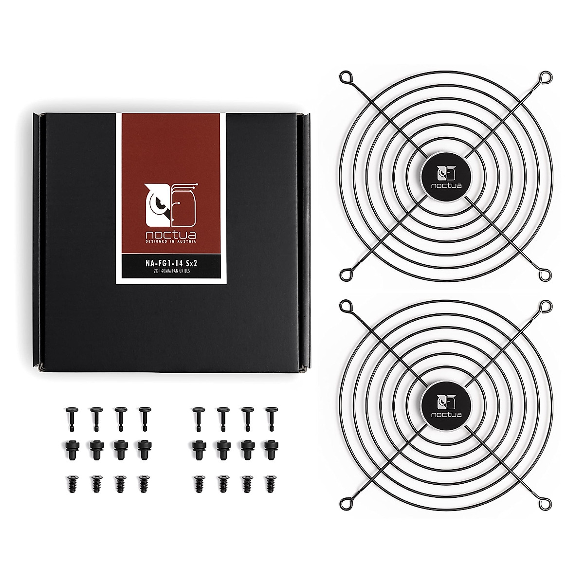 Noctua NA-FG1-14 Sx2, Fan Grills for 140mm Fans (Set of 2, Black)