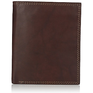 Buxton Men's Hunt Credit Card Folio, Brown, One Size