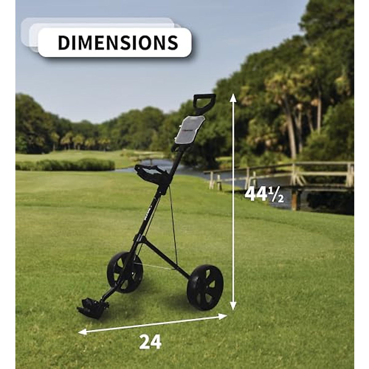 Jef World Of Golf Deluxe Steel Golf Cart, Black