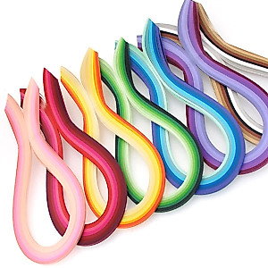 ODETOJOY Quilling Paper Gradient Quilling Strips 5MM Crafts Paper Filigrana Color Ramps Chromatic Crescendo 120pcs Length 21inch (Green)