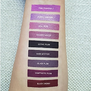 Aromi Sugared Mauve Metallic Liquid Lipstick, Purple Pink Lip Color with Shimmery Finish, Raspberry Mulberry Lipstick, Long-Lasting, Smudge Proof (Sugared Mauve)