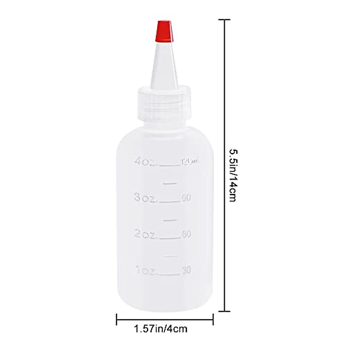 seewavom 10 Pack 4 Ounce Plastic Squeeze Bottles With Caps Plastic Small Dispensing Bottles Crafts, Art, Glue, Kitchen