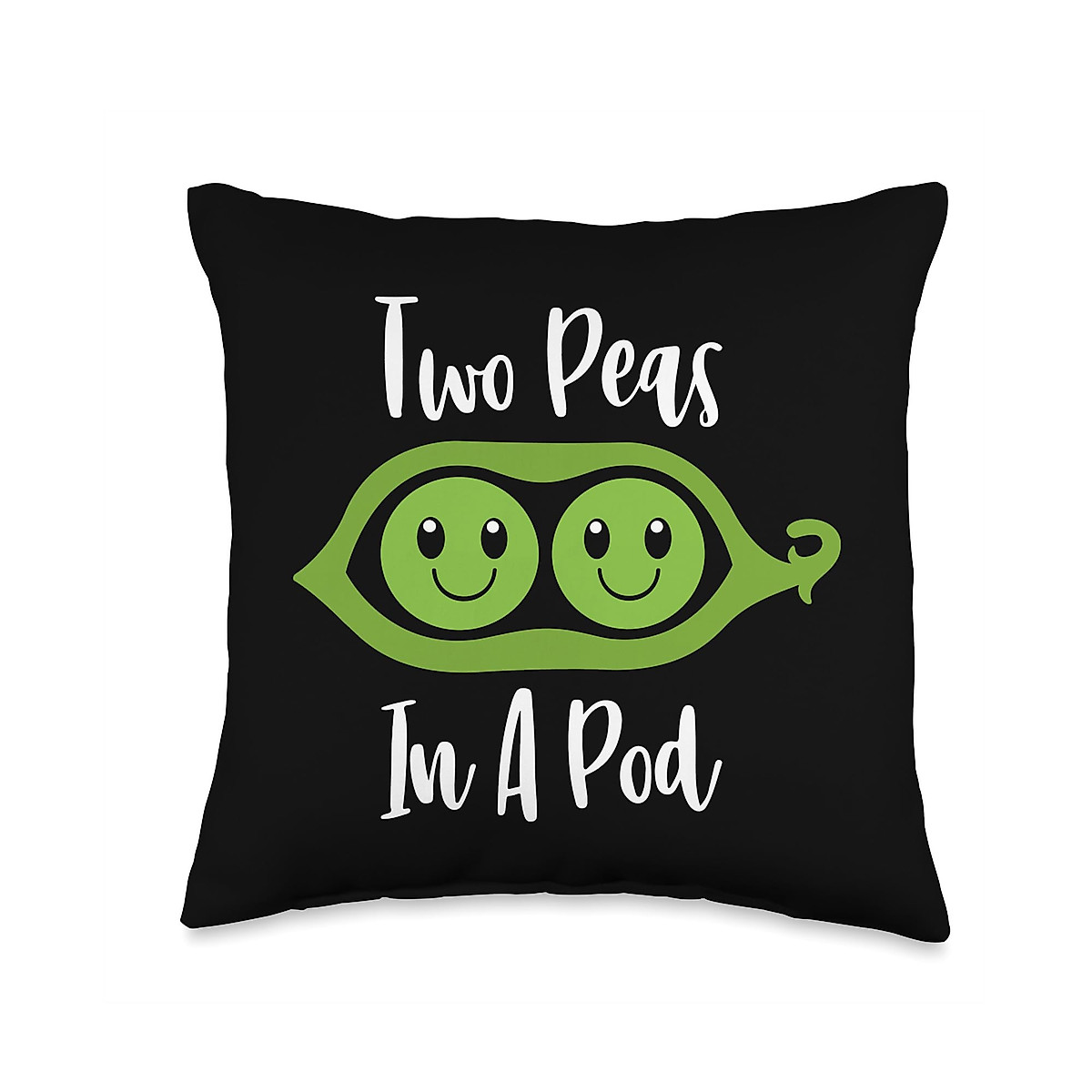Two Peas In A Pod Couples Matching Best Friend Throw Pillow
