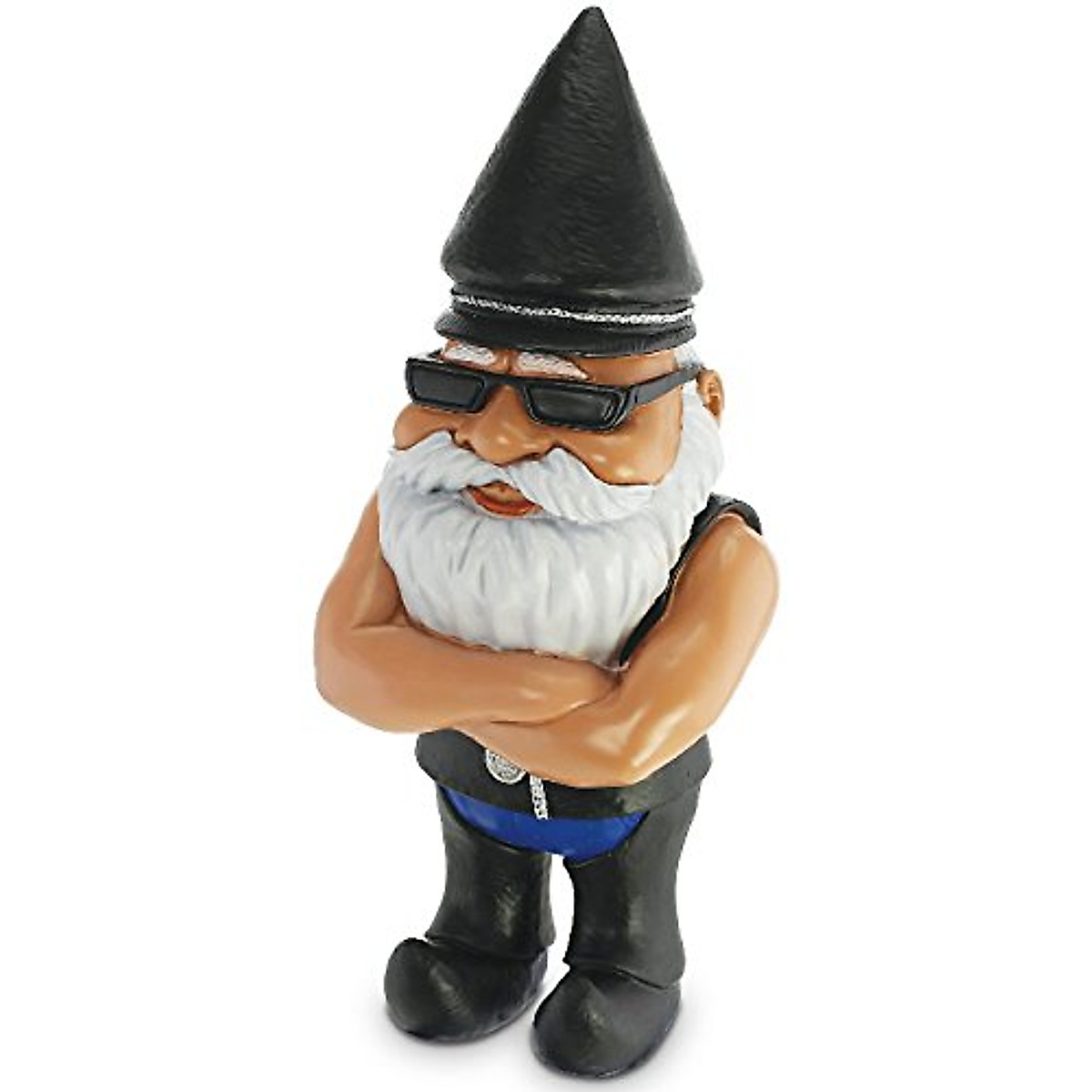 Kovot Biker Gnome - 9" H Biker Garden Gnome Weatherproof Statue