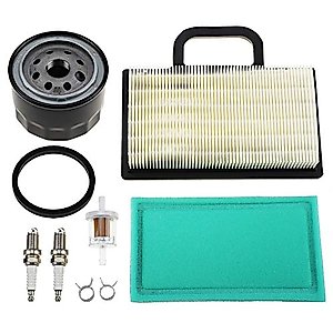 Ferilter 698754 273638 Air Filter 691035 Fuel Filter 696854 Oil Filter Spark Plug for Briggs and Stratton Intek Extended Life Series V-Twin 18-26 HP Lawn Mower