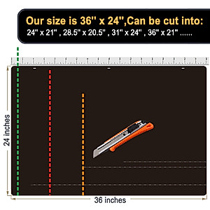 Glass Top Stove Cover 36 x 24 Inch for Electric Stove Top Glass Cooktop Ceramic Stove Protector, Extra Large Waterproof Heat Resistant Flat Kitchen Counter Mat for Stovetop Tabletop Black