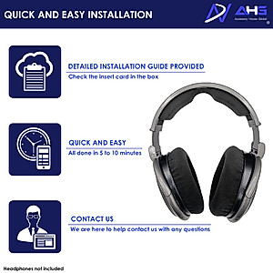 AHG Replacement HD 650 / HD 600 Ear Pads Headphone Cushions Compatible with Sennheiser HD650 HD660S HD660S2 HD600 Massdrop X HD6XX HD58X Jubilee HD580 HD565 Jubilee. Premium Velour/High-Density Foam