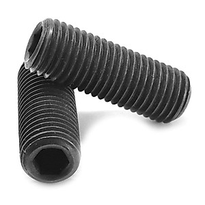 3/8"-16 x 1 Coarse Thread Socket Set Screw Cup Point Alloy Steel Black Oxide Pk 25