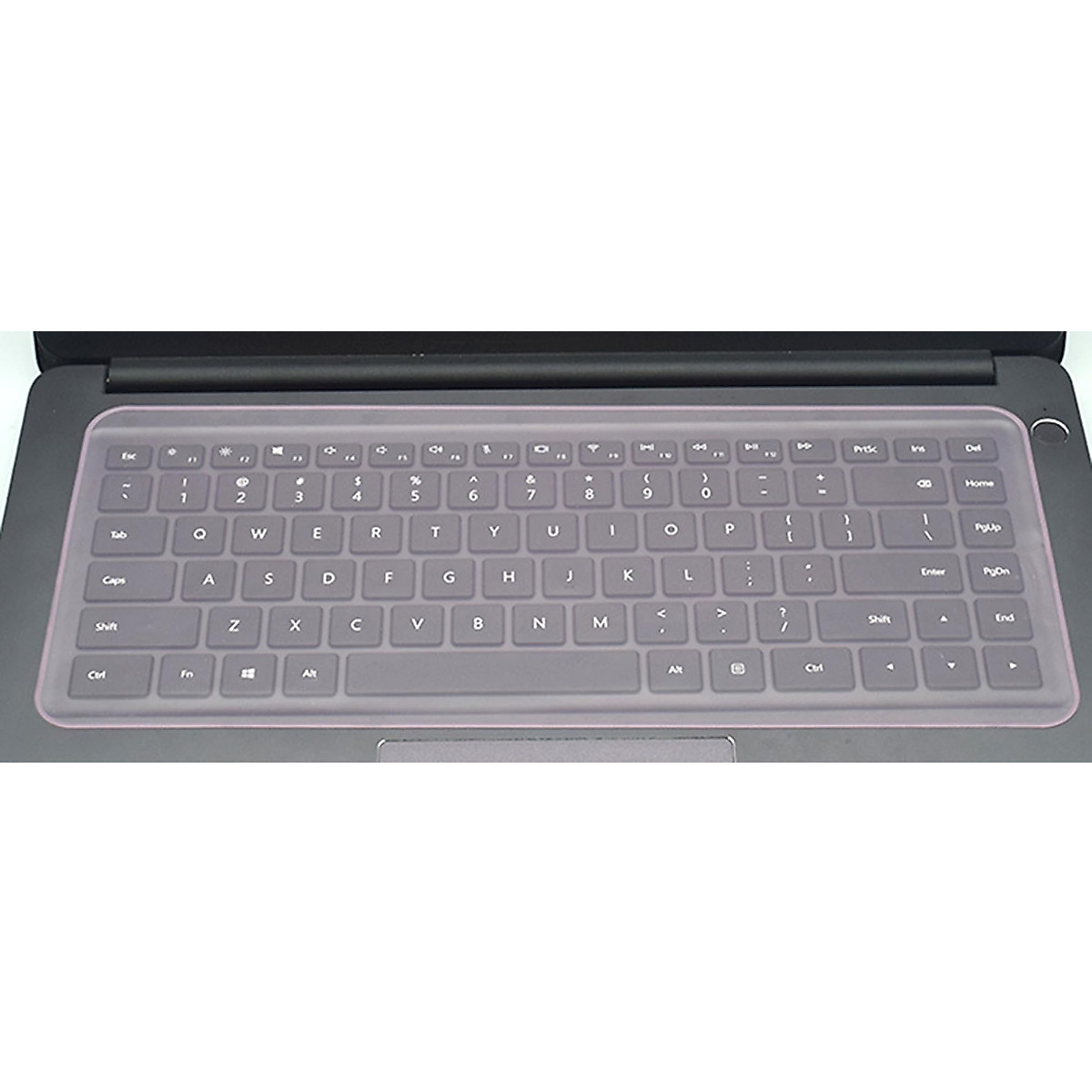 12.2" x 5.1" Universal Silicone Keyboard Protector Cover Skin for 13.3" 14" Laptop Notebook Keyboard (Without Numeric Keypad Keyboard), Ultra Thin Waterproof Dustproof Keyboard Protector Skin - Pink